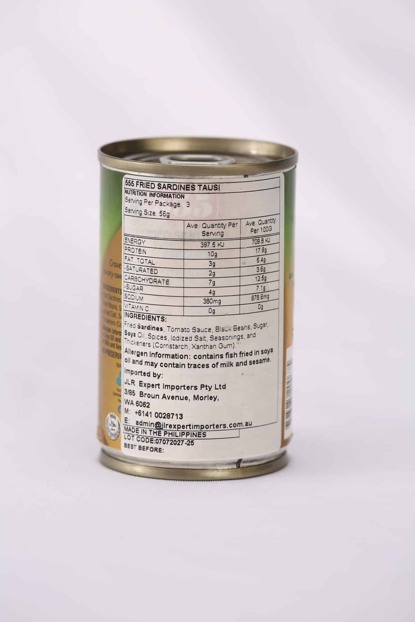 555 FRIED SARDINES WITH TAUSI – JLR Export Importers