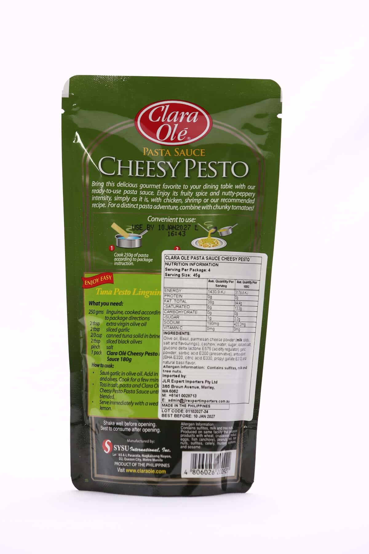 CLARA OLE PASTA SAUCE (CHEESY PESTO) – JLR Export Importers