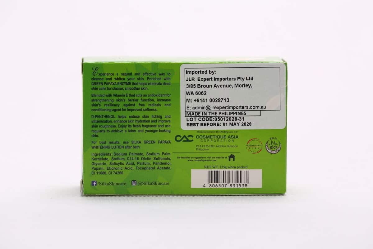 SILKA WHITENING PAPAYA SOAP – JLR Export Importers